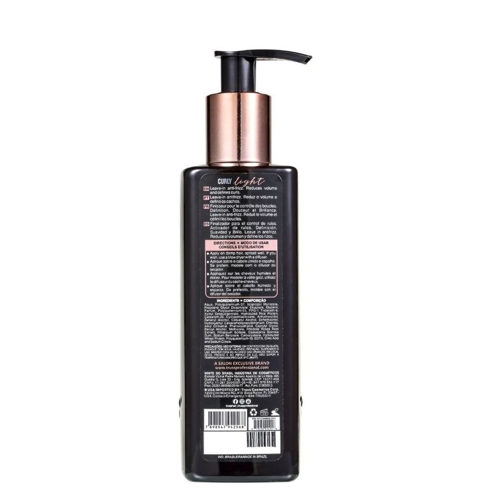 Ativador de Cachos Truss Curly Light 250ml - Fikbella - fikbella