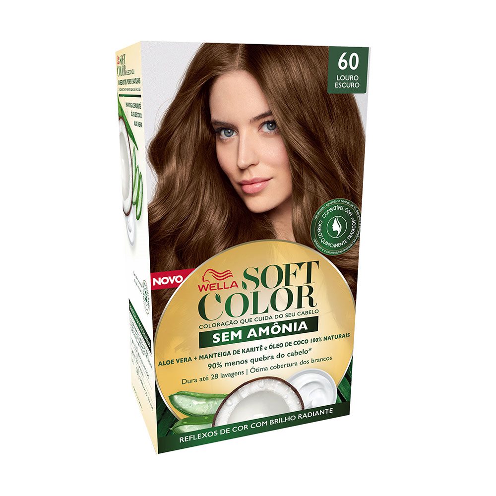 Kit Tintura Soft Color Louro Escuro 60 - Fikbella - fikbella