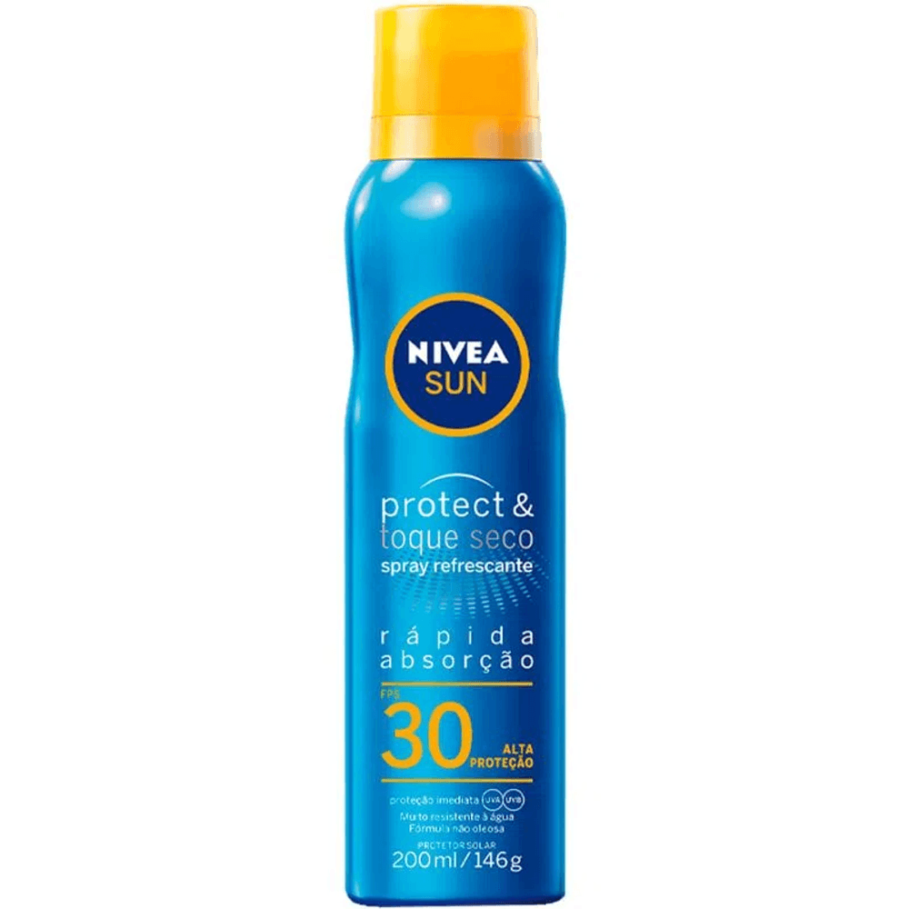 Protetor Solar em Spray Protect & Toque Seco FPS 30 Nivea Sun - 200ml ...