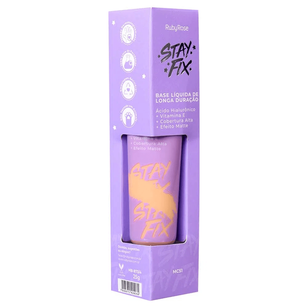 Base Líquida Stay Fix MC51 Ruby Rose | Fikbella Cosméticos - fikbella