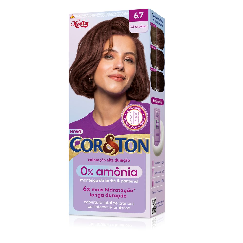 Coloração Sem Amônia Cor&Ton - 6.7 Chocolate | Fikbella Cosméticos ...
