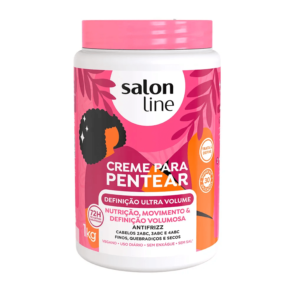 Creme Para Pentear Definição Ultra Volume Salon Line - 1kg | Fikbella ...